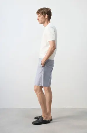 Mango Slim Fit Cotton Blend Bermuda Shorts
