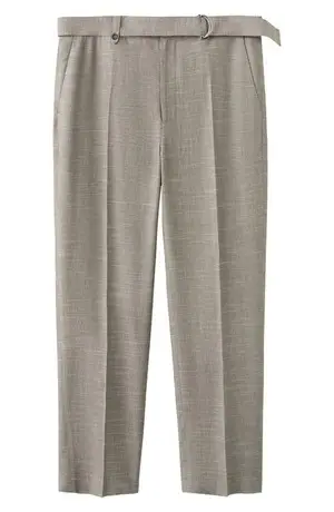 MANGO Belted Relaxed Fit Pants