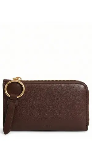 AIMEE Moxy Snake Embossed Leather Slim Wallet - Fudge
