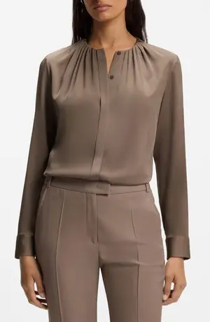 BOSS Banorah Stretch Silk Top