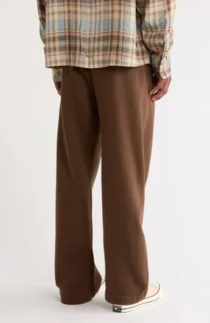 PACSUN Jeri Extreme Baggy Fleece Sweatpants - Brown