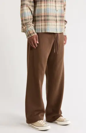 PACSUN Jeri Extreme Baggy Fleece Sweatpants - Brown
