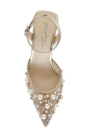 Betsey Johnson Embellished Pointed Toe Pumps