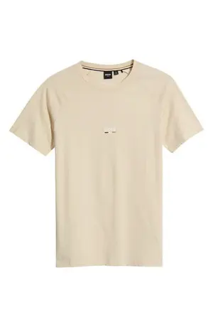 BOSS Slim Fit Solid Cotton T-shirt - Open White