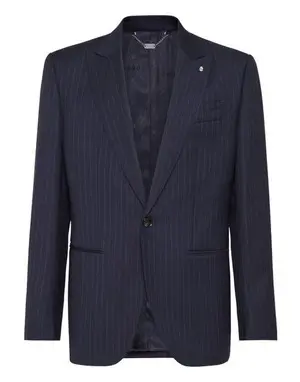 BILLIONAIRE Gessato Blazer - Navy