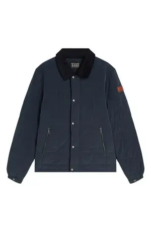 Scotch & Soda Quilted Jacket With Geometric Pattern