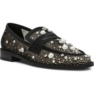 Betsey Johnson Maren Crystal Loafer - Black