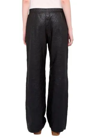 Zadig&Voltaire Pocha Crushed Lambskin Joggers - Black