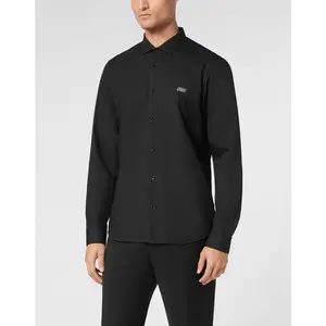 Philipp Plein Shirt Sugar Daddy Cut Long-sleeve Crystal Skull