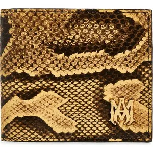 Amiri Python Embossed Bifold Wallet - Brown
