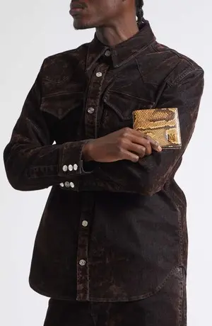 Amiri Python Embossed Bifold Wallet