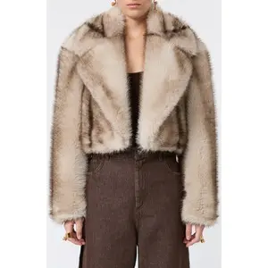 Sportmax Quantum Cropped Faux Fur Jacket