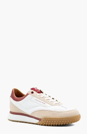 CAVALINHO Sport Leather Lace-up Sneakers - Red/white/beige