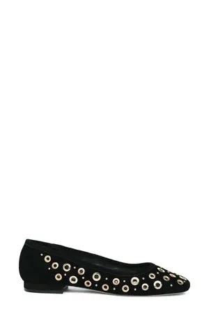 Cinq À Sept Ivy Mixed Hardware Ballet Flat