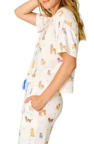 PJ Salvage Meet Me In Pawris Short Sleeve Pajama Tee