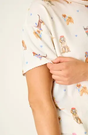 PJ Salvage Meet Me In Pawris Short Sleeve Pajama Tee
