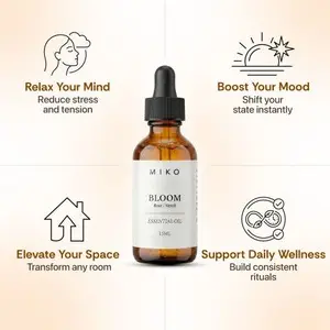 MIKO Bloom Essential Oil With Rose & Neroli 100% Organic 15ml