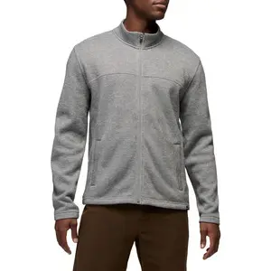 Prana Two Harbors Full Zip Textured Jacket - Heather Grey
