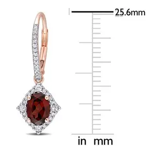 JULIANNA B. 10k Rose Gold And Diamond Halo Drop Earrings