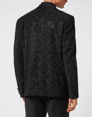 Philipp Plein Wool Blazer Lord Fit Hexagon