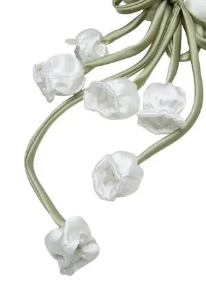 OLAH Lily Of The Valley Silk Hair Tie Scrunchie
