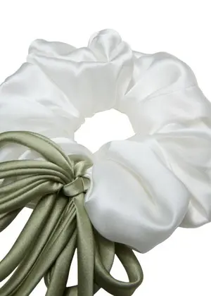 OLAH Lily Of The Valley Silk Hair Tie Scrunchie