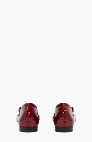 CAVALINHO Patent Leather Ballet Flats With Bow Detail