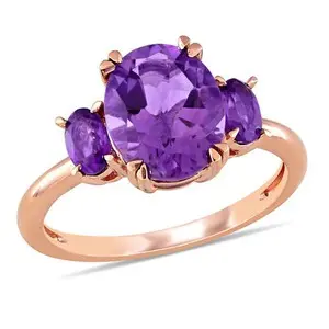 JULIANNA B. 14k Rose Gold Oval Three-stone Ring