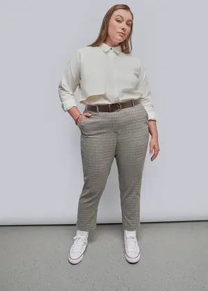 WILDFANG Plaid Slim Crop Pant