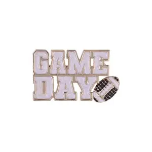 HALLMARK Game Day Glitter And Stone Pin - Brown