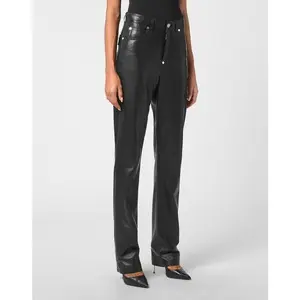Philipp Plein Leather Trousers Long
