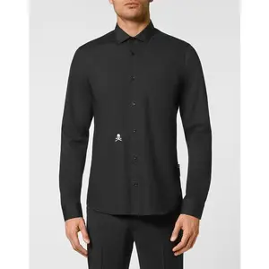 Philipp Plein Shirt Sugar Daddy Cut Ls Skull - Black