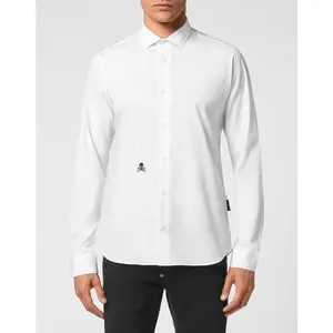 Philipp Plein Shirt Sugar Daddy Cut Ls Skull - White