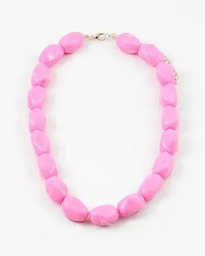 ERIN MCDERMOTT JEWELRY The Megan Resin Bead Necklace - Pink