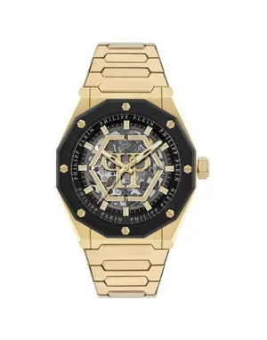 Philipp Plein Automatic Movement Watch With Skeletonized Dial - Gold