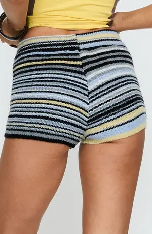 Princess Polly Alarik Striped Knit Shorts
