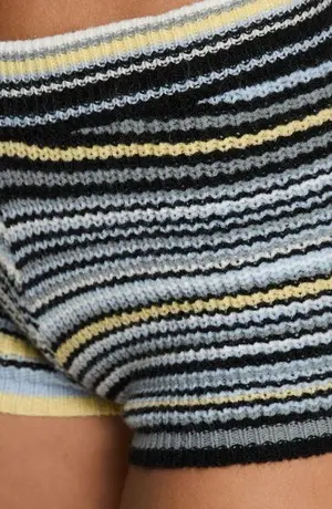 Princess Polly Alarik Striped Knit Shorts