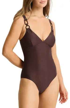 SEA LEVEL Zen Tie Back One-piece Swimsuit With Hardware Detail