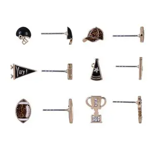 HALLMARK Game Day Football Themed Stud Earring Set