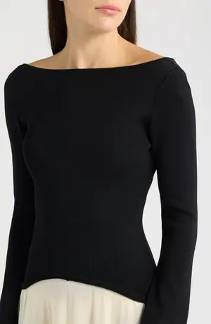 Solid & Striped The Ambrio Bateau Neck Long Sleeve Maxi Dress