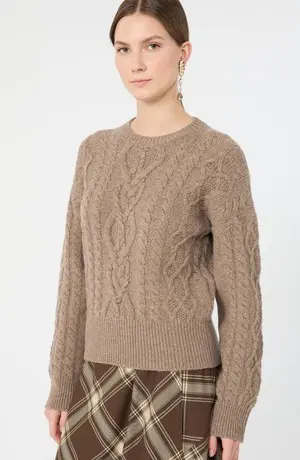 Max Mara Virgin Wool Cable Knit Sweater