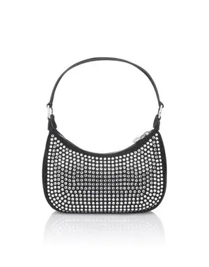 Philipp Plein Suede Shoulder Bag All-over Strass