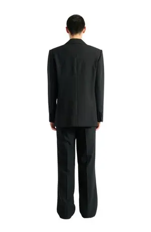 Balmain Wool Blazer With "sand Effect Amethyst" Embroidery