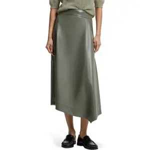 BOSS Ventara Faux Leather Midi Skirt