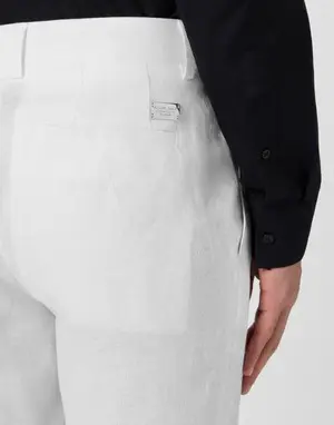 Philipp Plein Linen Joy Fit Trousers