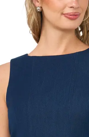 Vince Camuto Seamed Belted Peplum Shell