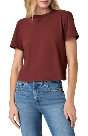 Paige Rhodes Cotton Crewneck T-shirt - Garnet