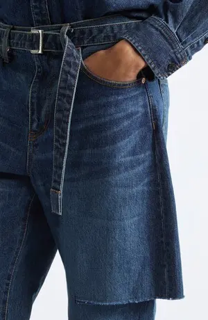 Sacai Sliced Belted Denim Jeans