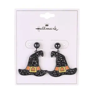 HALLMARK Halloween Witch Hat Statement Earrings