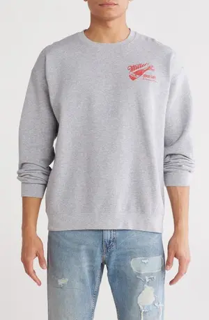Junk Food Miller High Life Graphic Sweatshirt - Heather Grey